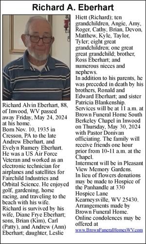 Richard A. Eberhart | Obituaries | journal-news.net