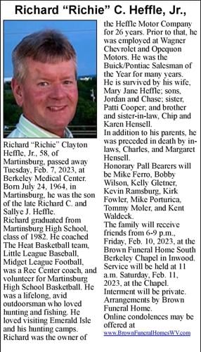 Richard “Richie” C. Heffle, Jr., | Obituaries | journal-news.net