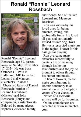 Ronald “Ronnie” Leonard Rossbach | Obituaries | journal-news.net