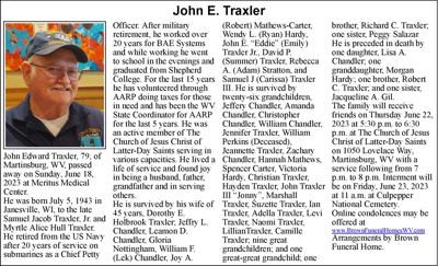 John E. Traxler | Obituaries | journal-news.net