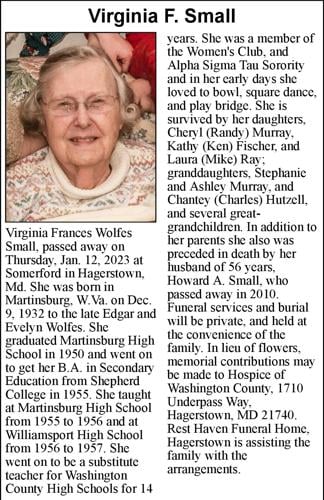 Virginia F. Small | Obituaries | journal-news.net