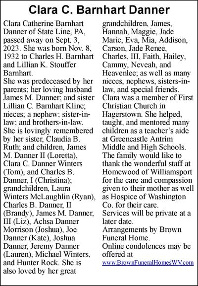 Clara C. Barnhart Danner | Obituaries | journal-news.net