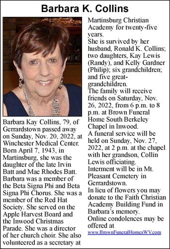 Barbara K. Collins | Obituaries | journal-news.net