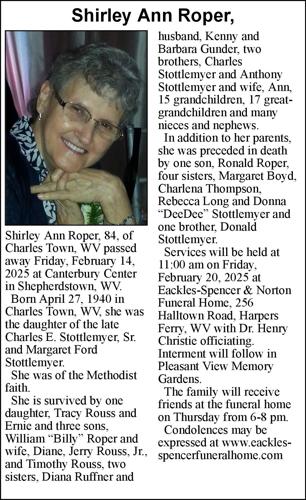 Shirley Ann Roper, | Obituaries | journal-news.net