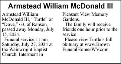 Armstead William McDonald | Obituaries | journal-news.net