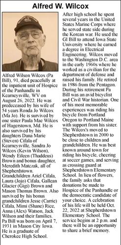 Alfred W. Wilcox | Obituaries | journal-news.net