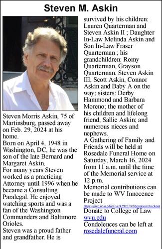 Steven M. Askin | Obituaries | journal-news.net
