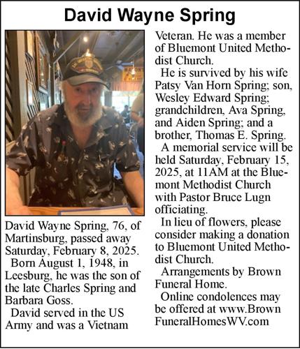 David Wayne Spring | Obituaries | journal-news.net