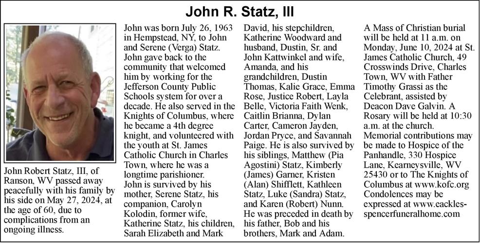 John R. Statz, III | Obituaries | journal-news.net