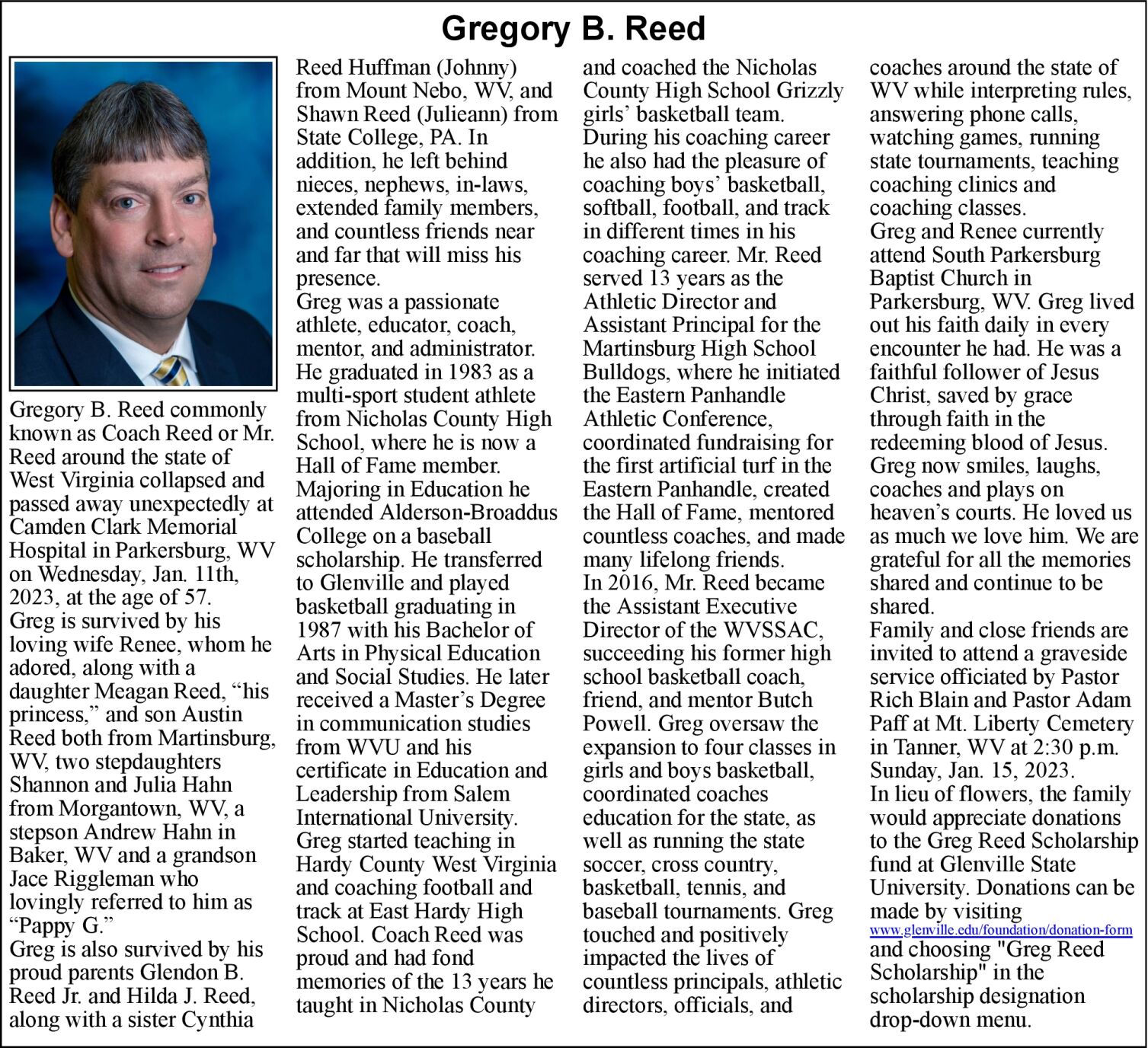Gregory B. Reed | Obituaries | journal-news.net