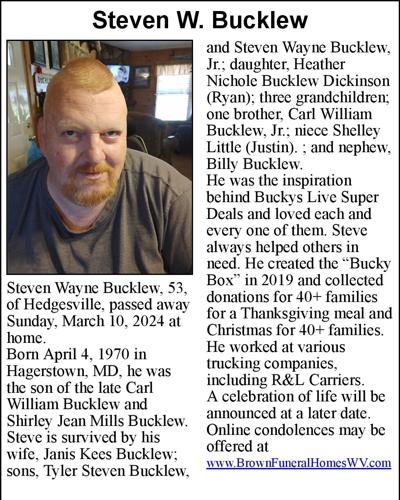 Steven W. Bucklew | Obituaries | journal-news.net