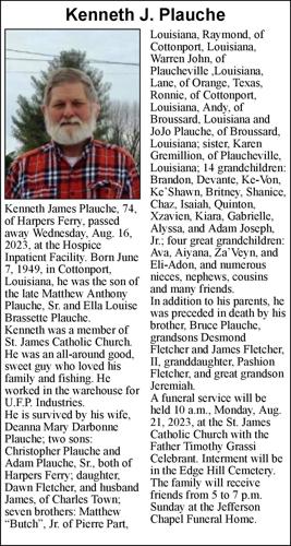 Kenneth J. Plauche | Obituaries | journal-news.net