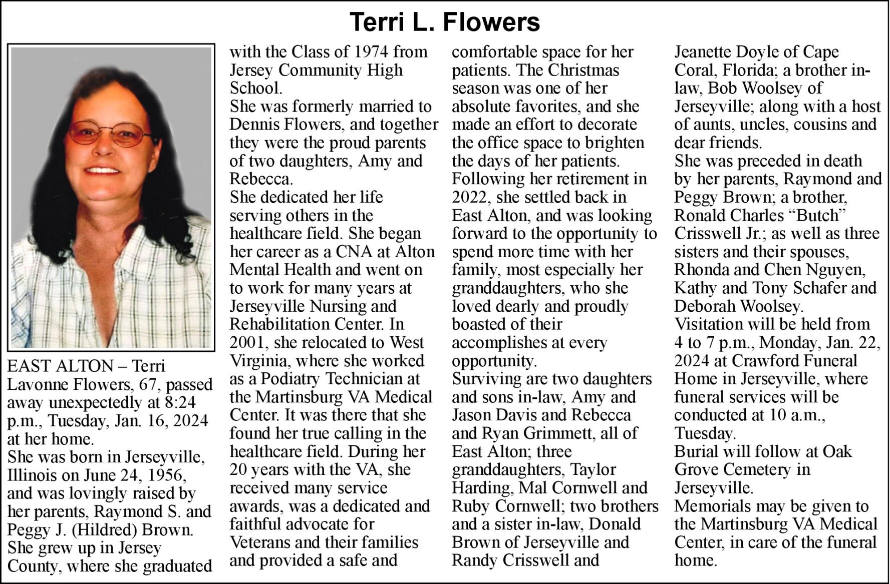 Terri L. Flowers | Obituaries | journal-news.net