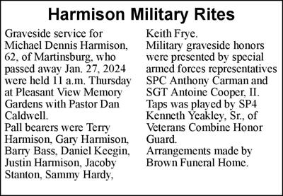 Harmison Military Rites | Obituaries | journal-news.net