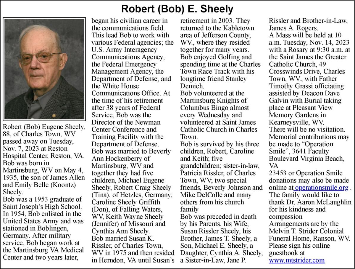 Robert (Bob) E. Sheely | Obituaries | journal-news.net