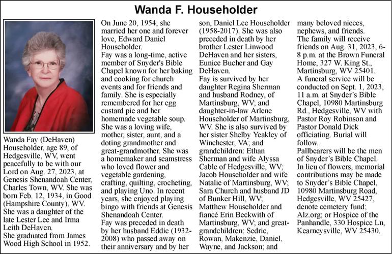 Wanda F. Householder | Obituaries | journal-news.net