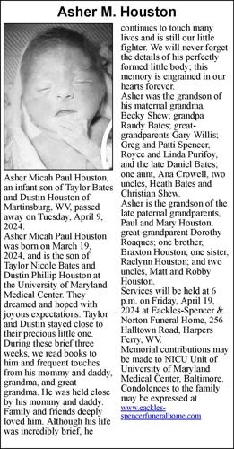 Asher M. Houston | Obituaries | journal-news.net