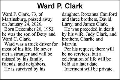 Ward P. Clark | Obituaries | journal-news.net