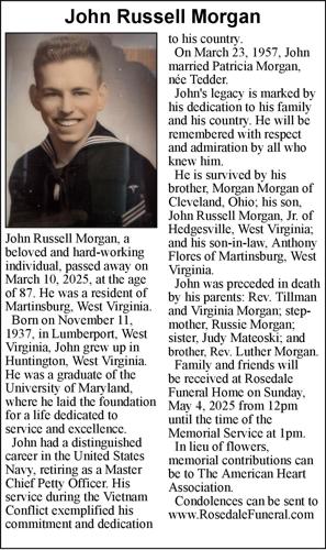 John Russell Morgan | Obituaries | journal-news.net