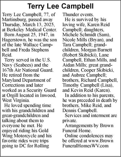 Terry Lee Campbell | Obituaries | journal-news.net