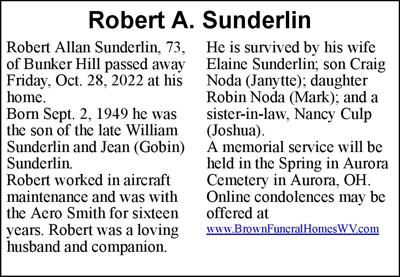 Robert A. Sunderlin | Obituaries | journal-news.net