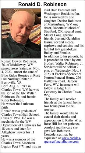 Ronald D. Robinson | Obituaries | journal-news.net