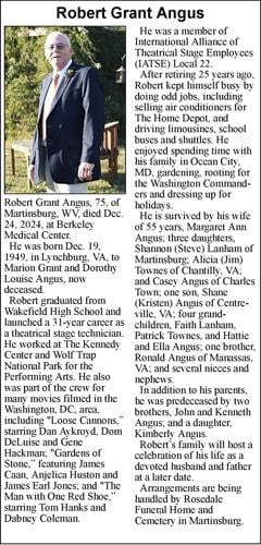 Robert Grant Angus | Obituaries | journal-news.net