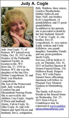 Judy A. Cogle | Obituaries | journal-news.net
