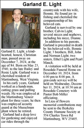 Garland E. Light | Obituaries | journal-news.net