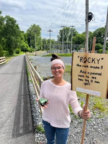 Rock snake community project launched at Frog Hollow Trail in downtown ...