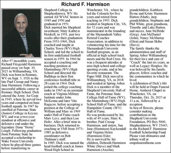 Richard F. Harmison | Obituaries | journal-news.net