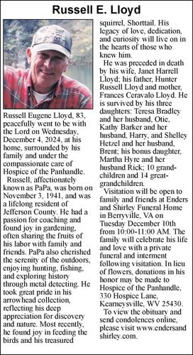 Russell E. Lloyd | Obituaries | journal-news.net