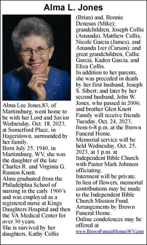 Alma L. Jones | Obituaries | journal-news.net