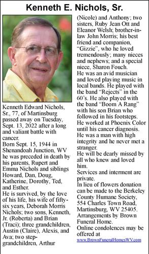 Kenneth E. Nichols, Sr. | Obituaries | journal-news.net