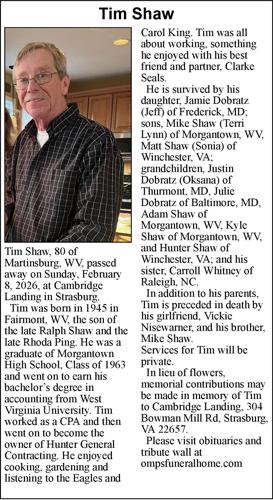 Tim Shaw | Obituaries | journal-news.net