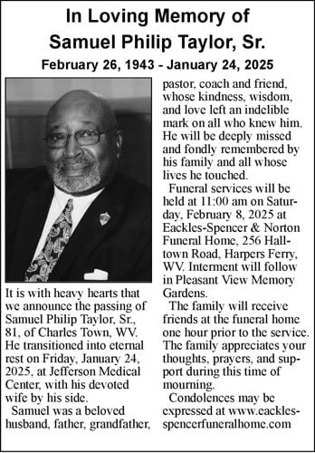In Loving Memory of Samuel Philip Taylor, Sr. February 26, 1943 ...