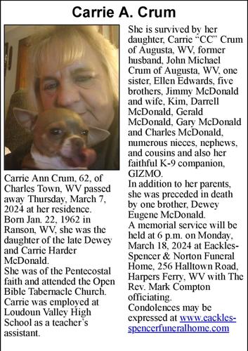 Carrie A. Crum | Obituaries | journal-news.net