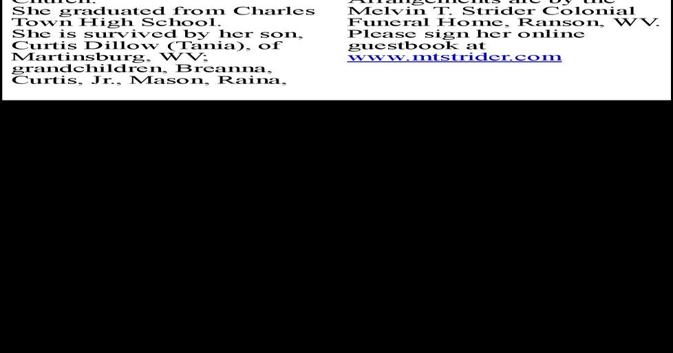 Ruth E. Dillow | Obituaries | journal-news.net