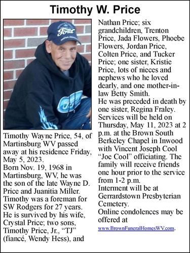 Timothy W. Price | Obituaries | journal-news.net
