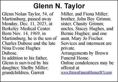 Glenn N. Taylor | Obituaries | journal-news.net