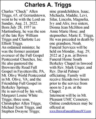 Charles A. Triggs | Obituaries | journal-news.net