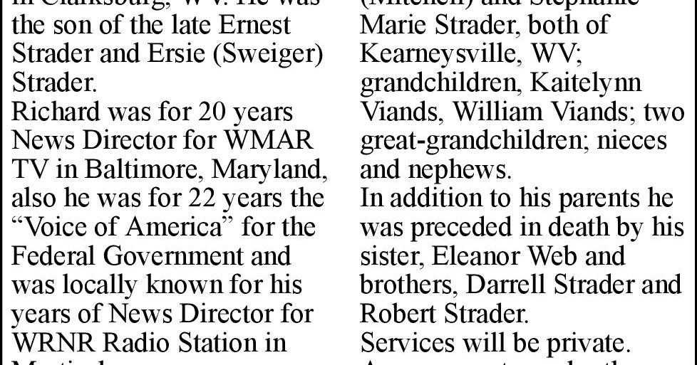 Richard Strader | Obituaries | journal-news.net