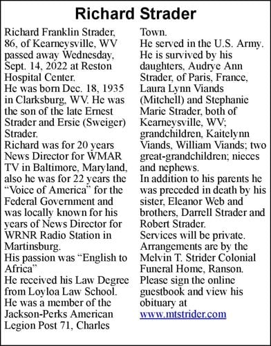 Richard Strader | Obituaries | journal-news.net