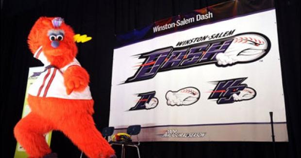 Mascot is 'Bolt,' as in 'Dash' and 'lightning bolt'