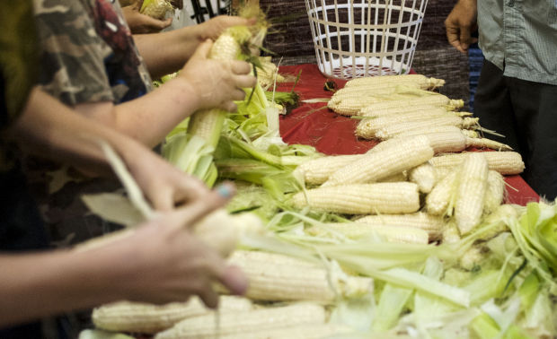 "Aw Shucks" corn shucking contest