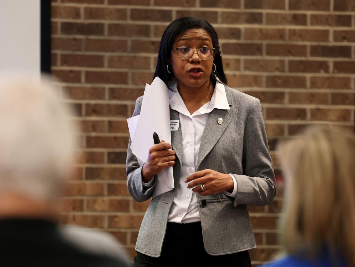 Community meeting with Forsyth manager in Rural Hall, photos
