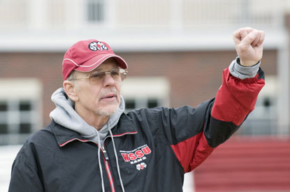 NO WHINING: Eder, WSSU assistant, has survived a much tougher battle ...