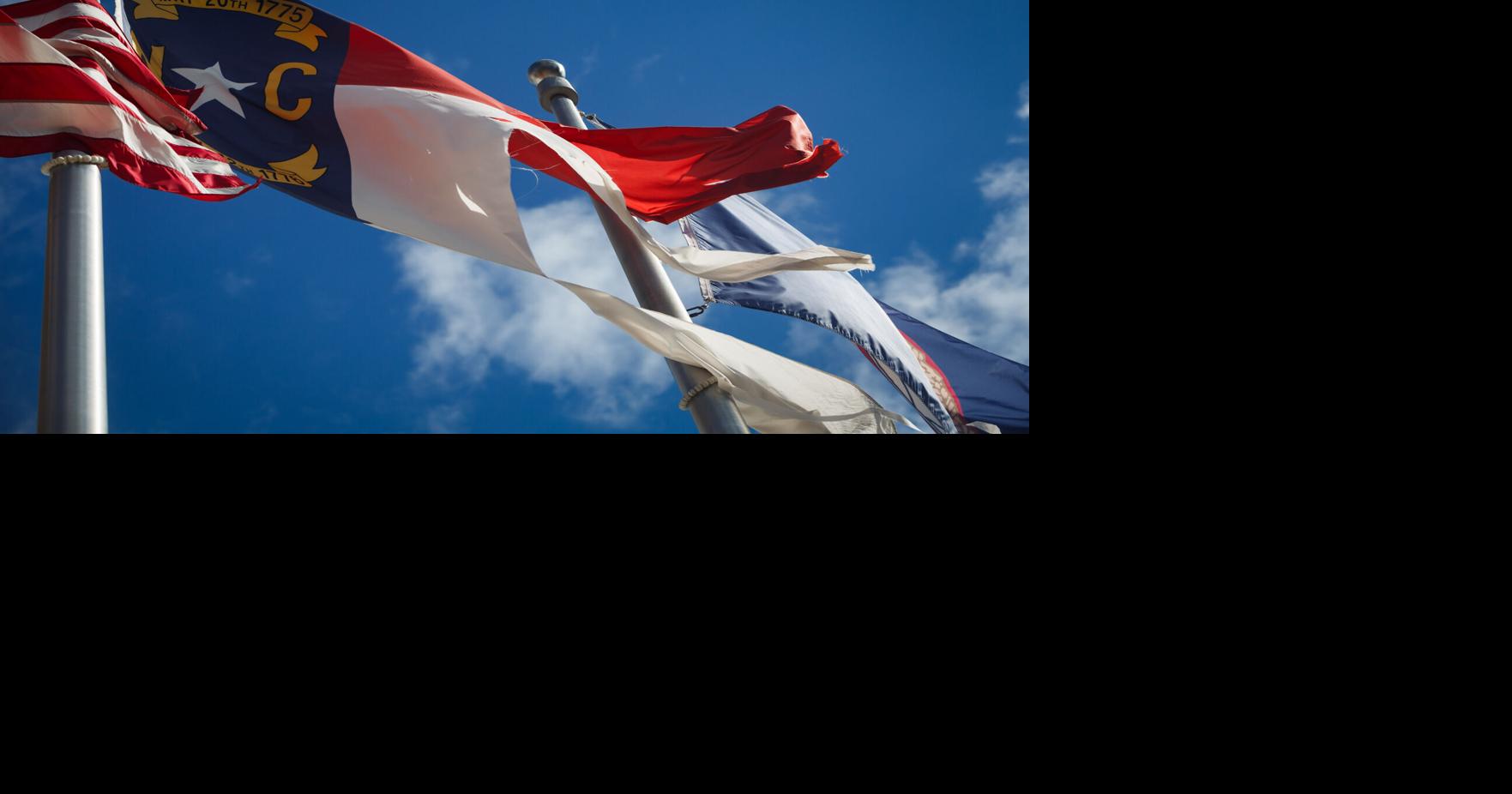 What does NC law say about Winston-Salem damaged state flag
