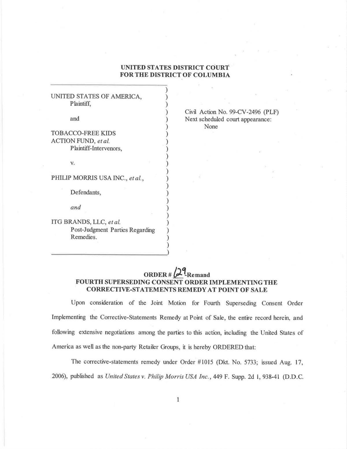 Cigarette manufacturers given launch date for retail display corrective ...