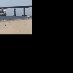 Watch as center span of Outer Banks bridge is brought down with ...